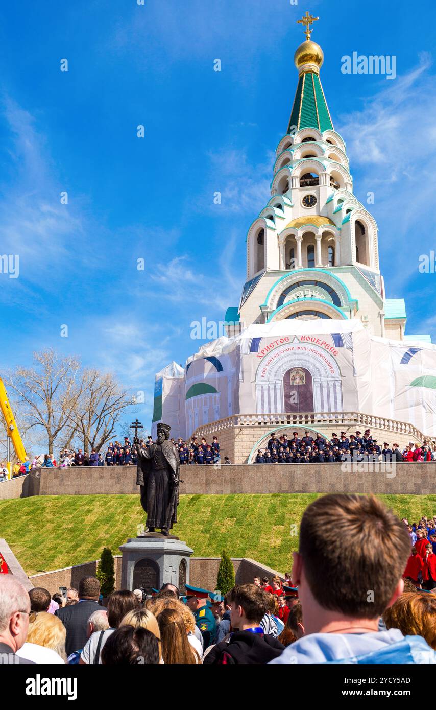 Ceremony of the opening of a monument to the holy prince Vladimir Stock ...