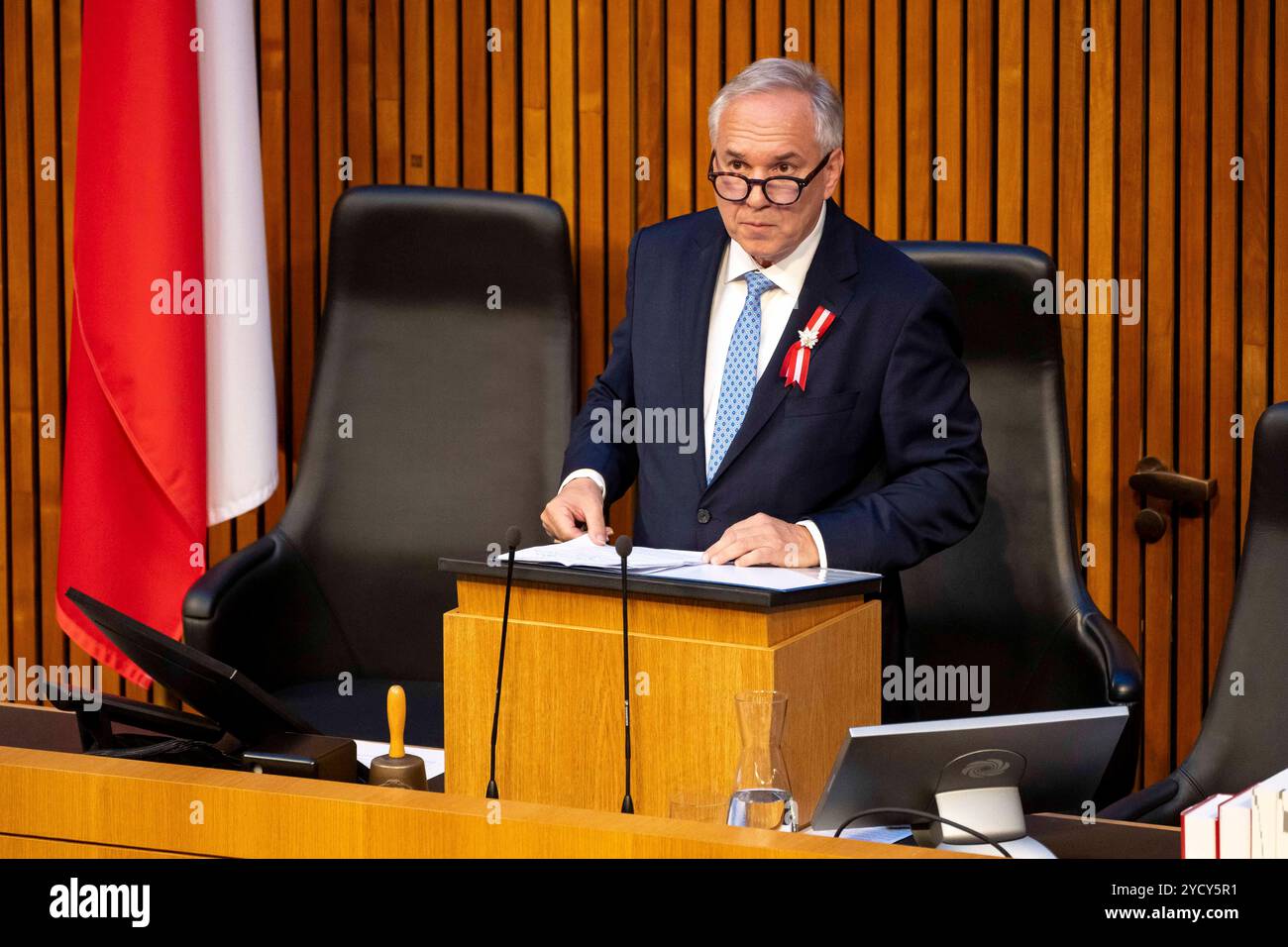 WALTER ROSENKRANZ gives his first speech as the newly elected President ...