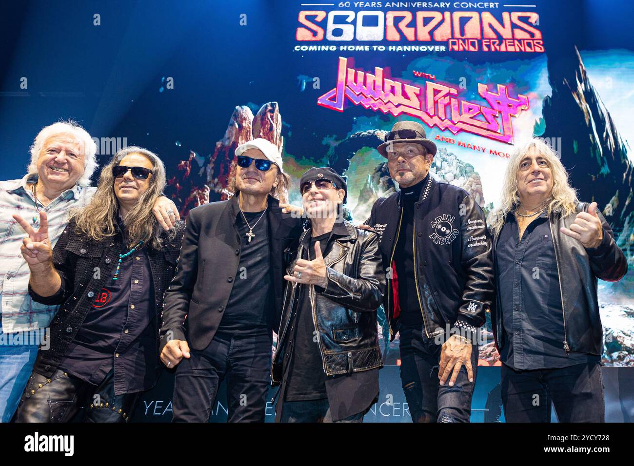 Hanover, Germany. 24th Oct, 2024. Concert organizer Ossy Hoppe (l-r ...