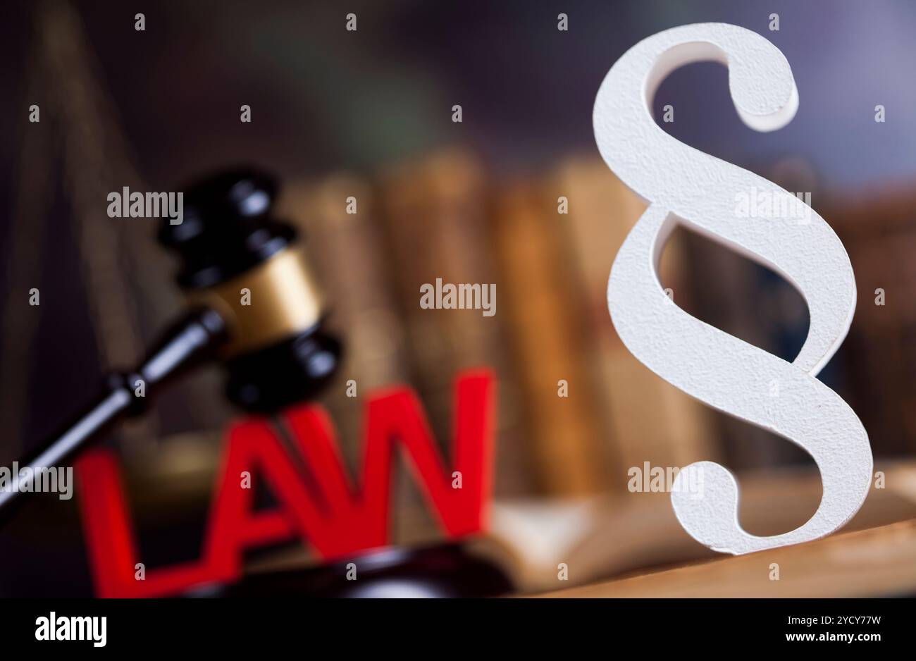 Mallet, Law, legal code and scales of justice concept and paragraph ...