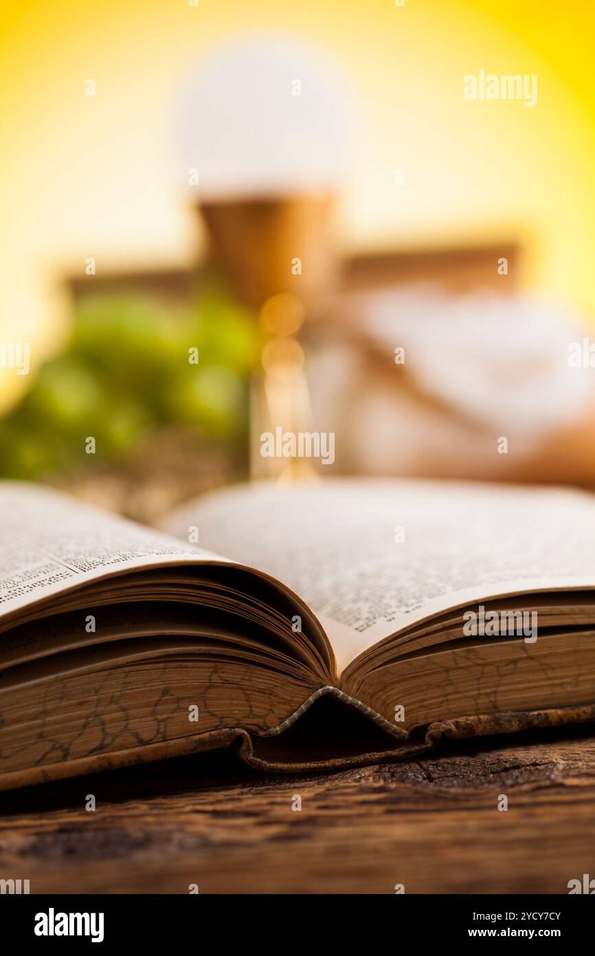 Bible, Eucharist, sacrament of communion background Stock Photo - Alamy