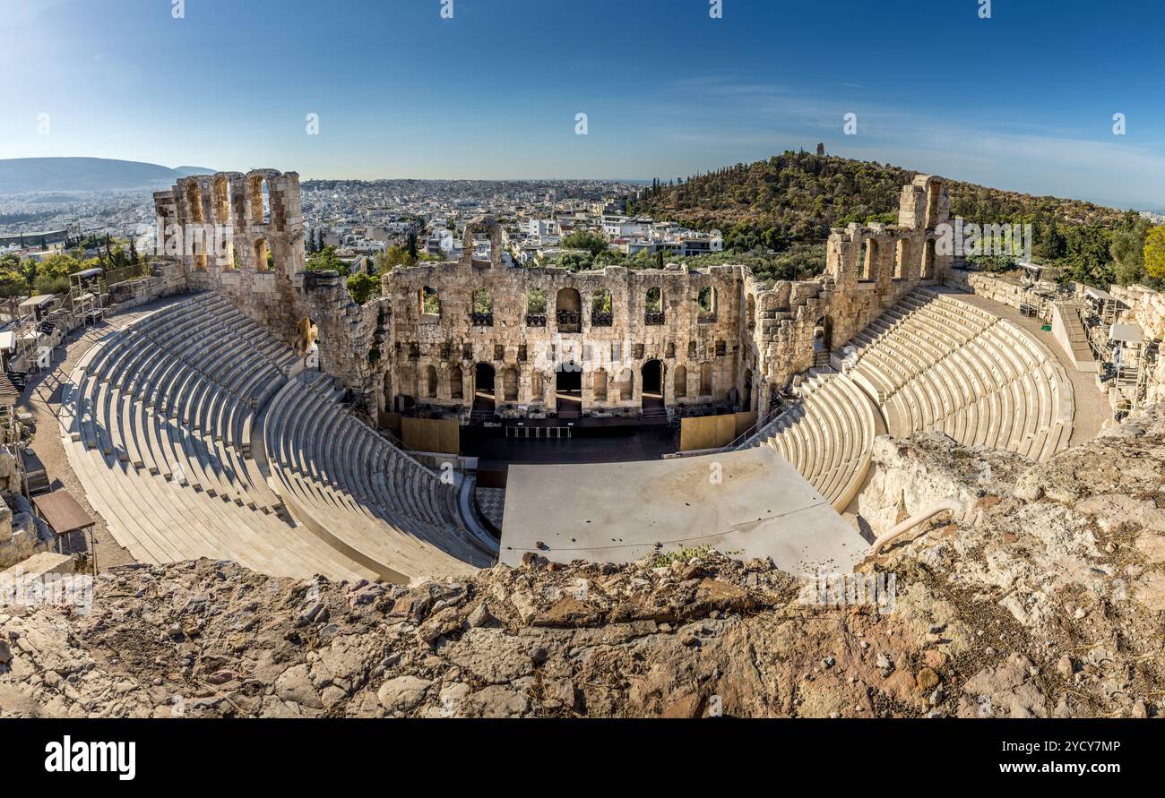 The Odeon of Herodes Atticus amphitheater at the Acropolis in Athens, Greece Stock Photo - Alamy