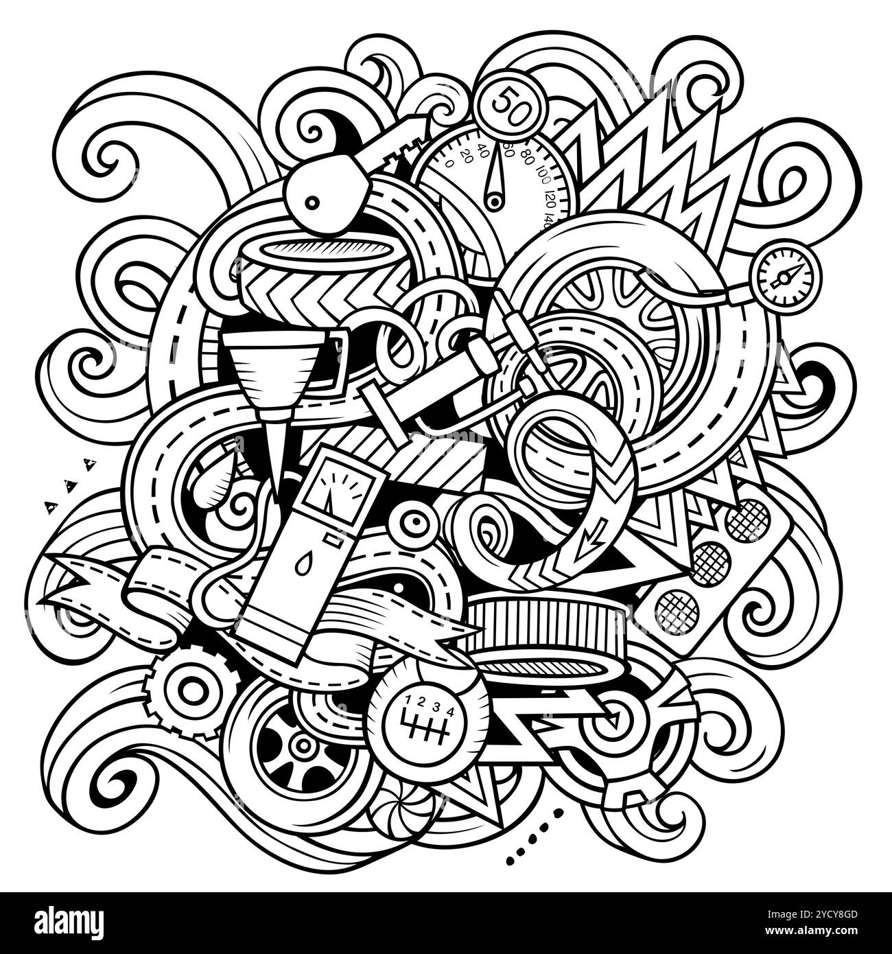 Driving lot Black and White Stock Photos & Images - Alamy