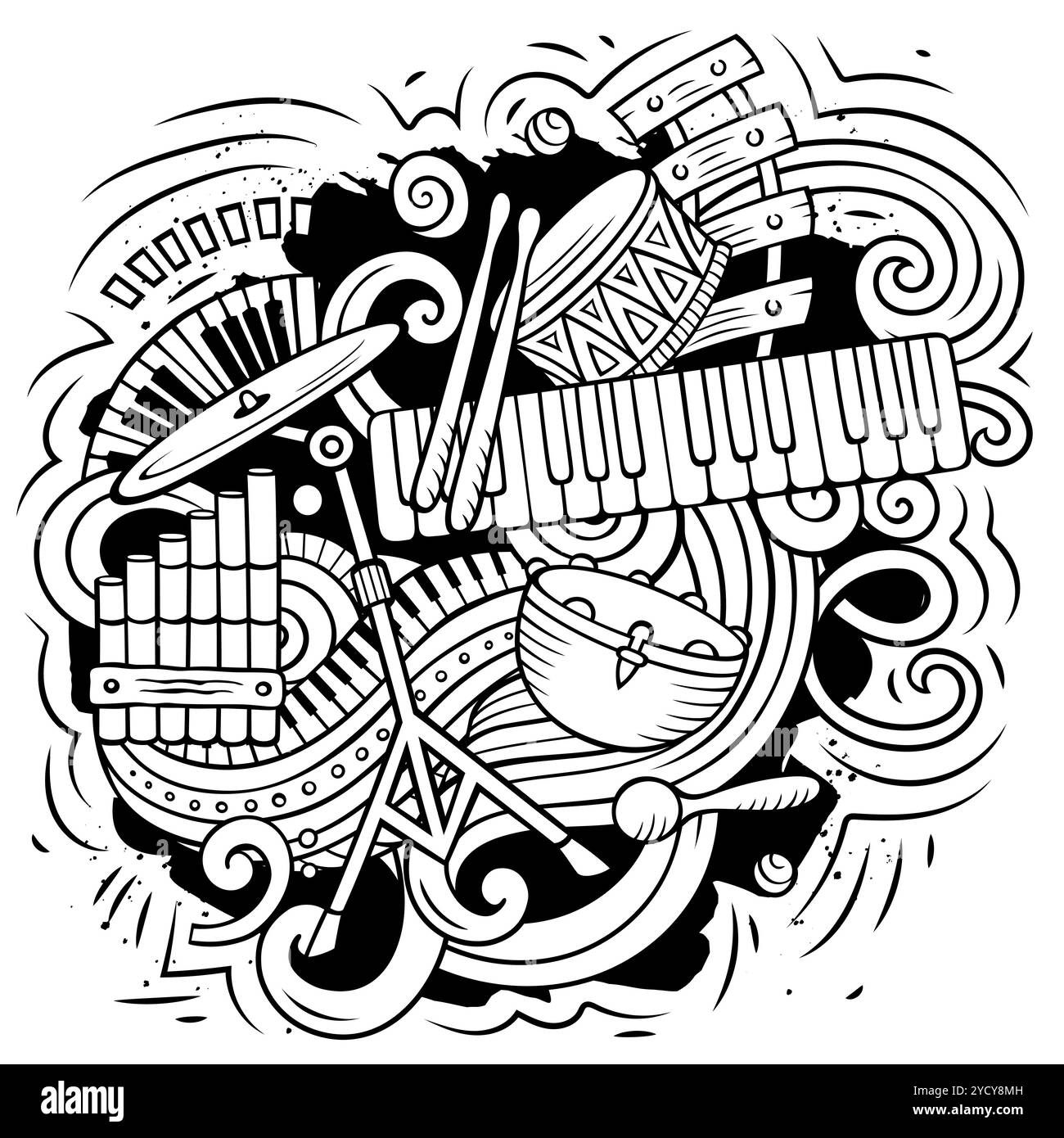 Trumpet clipart Black and White Stock Photos & Images - Alamy
