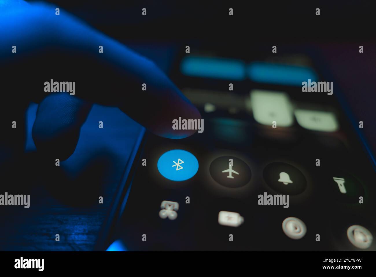 Bluetooth connection on smartphone screen. High quality illustration ...