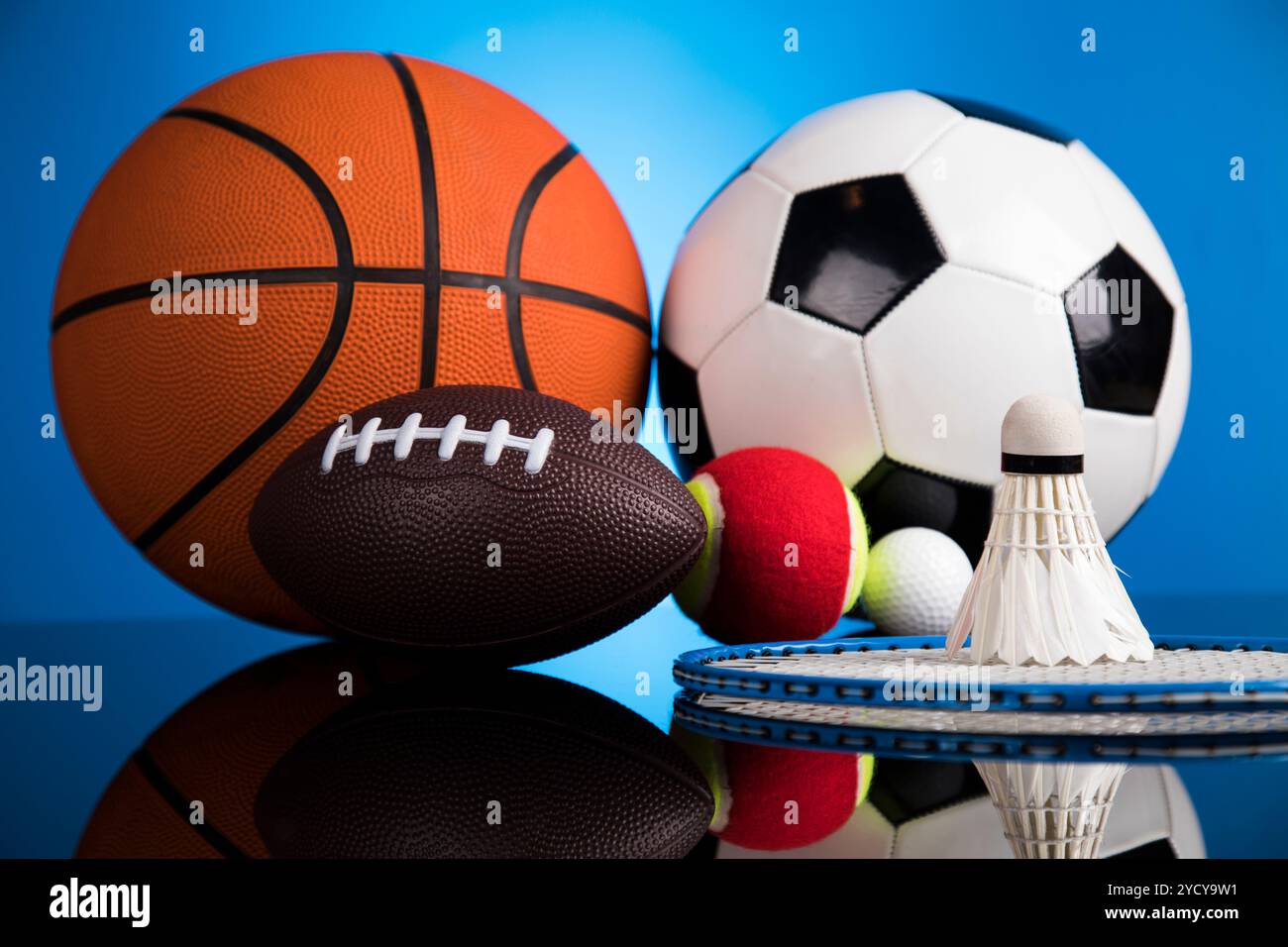 Group of sports equipment Stock Photo - Alamy