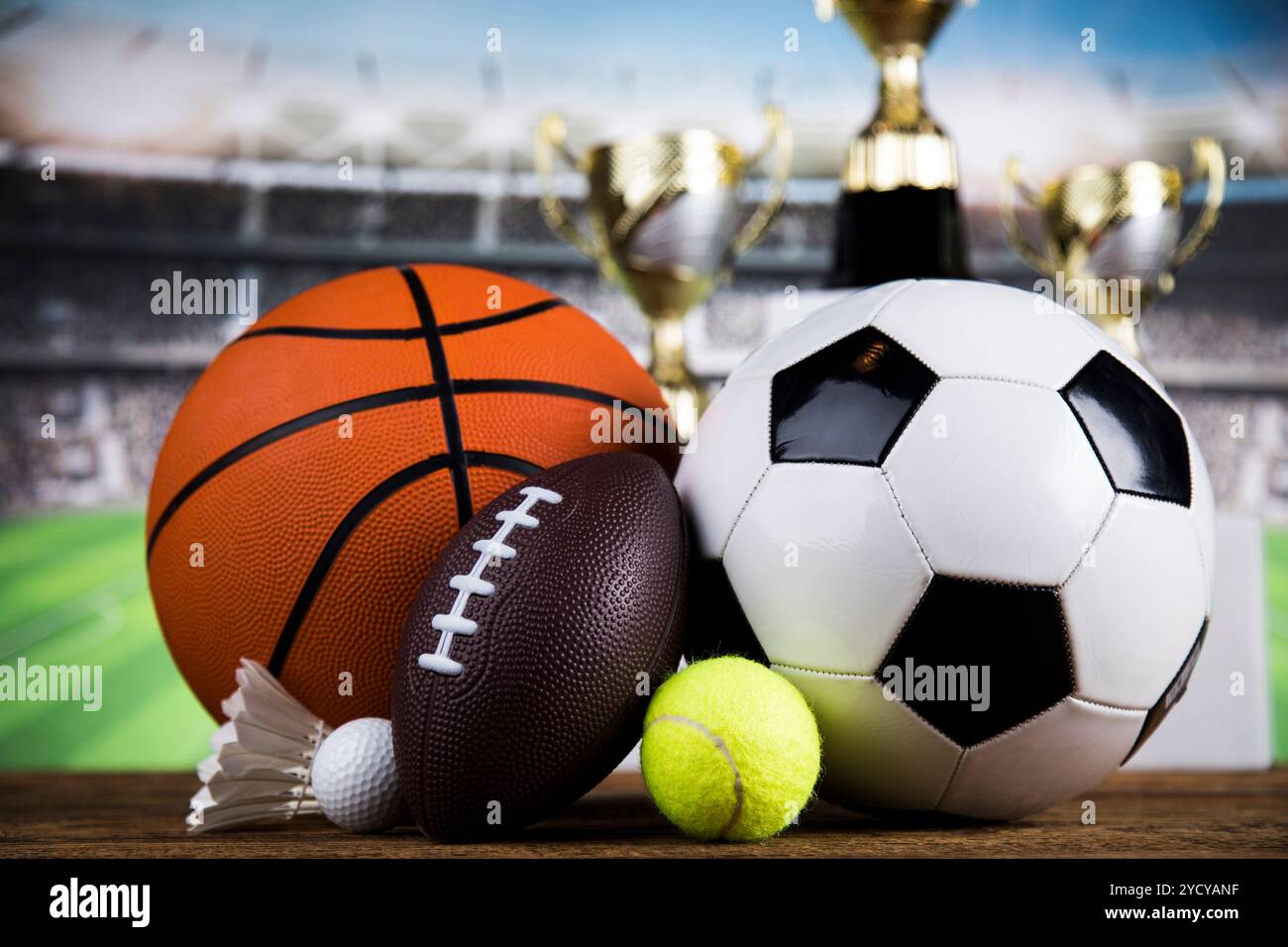 Trophy cup tennis balls hi-res stock photography and images - Alamy
