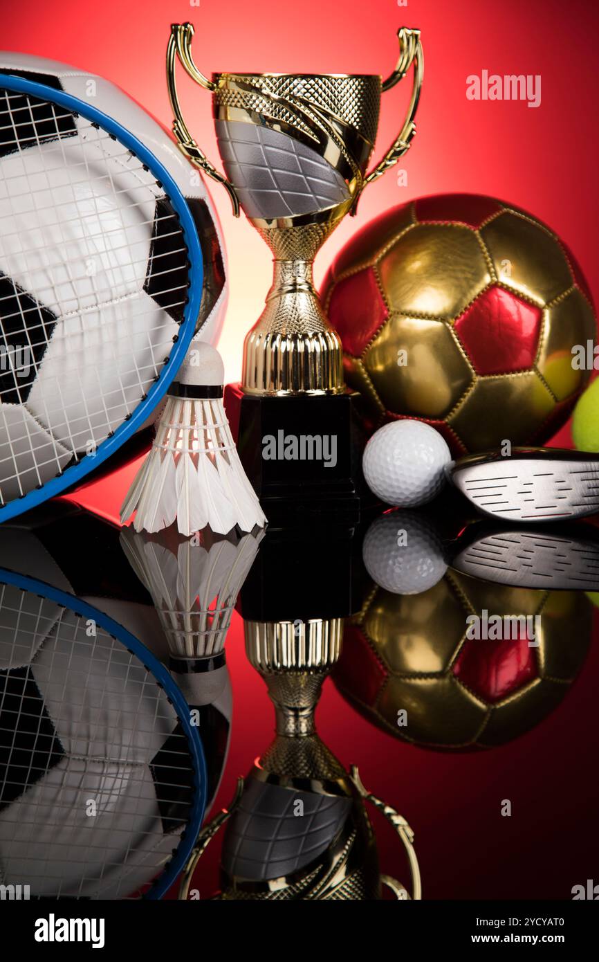 Trophy for champion, sport background Stock Photo - Alamy