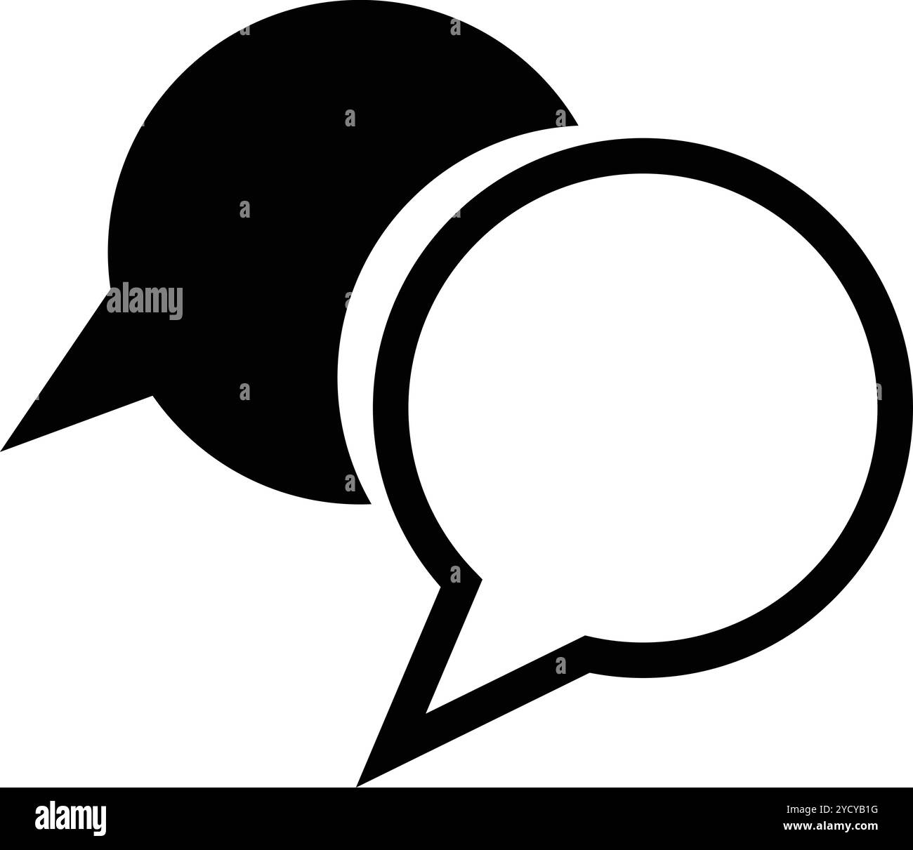 Shadow chat message bubbles icon hi-res stock photography and images ...