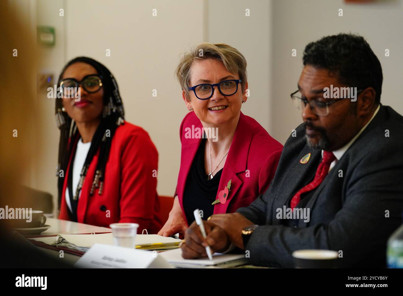 Home Secretary Yvette Cooper hosting a roundtable on Windrush with ...
