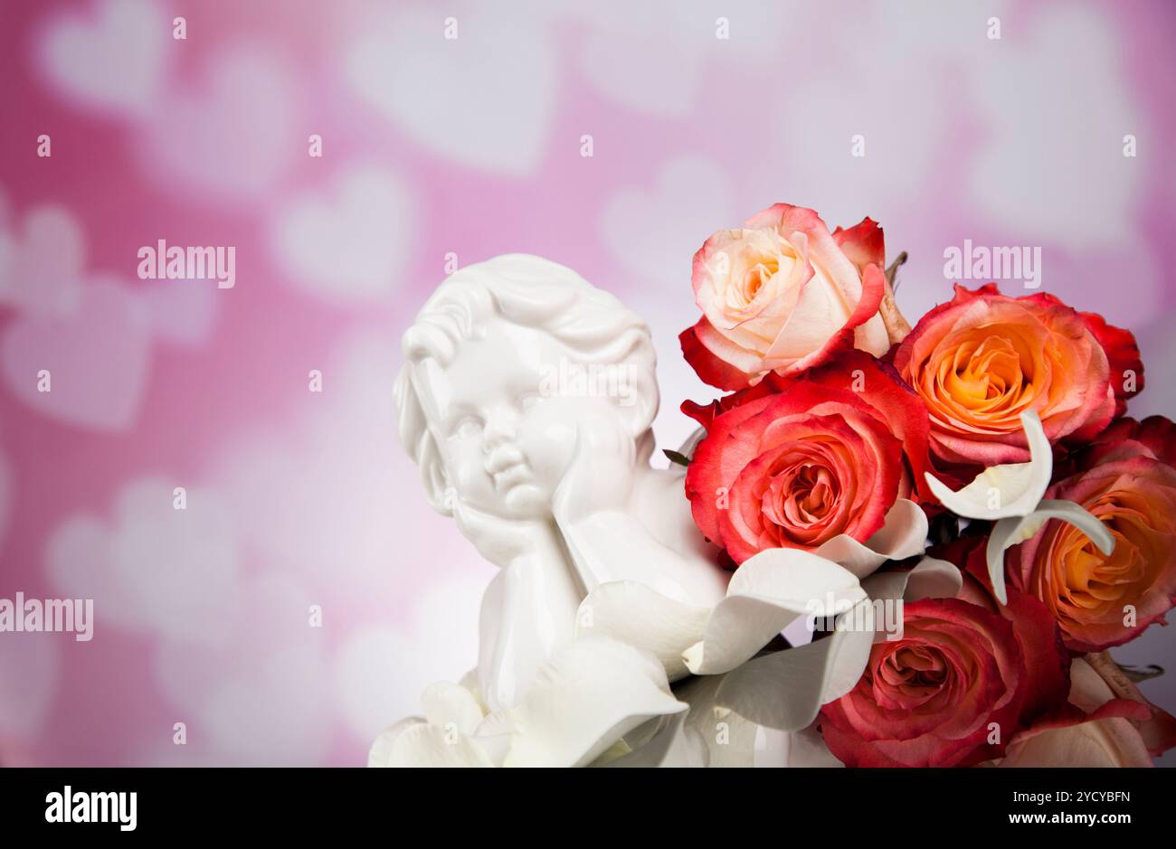 Love, Angels, Valentine's day concept, heart background Stock Photo - Alamy