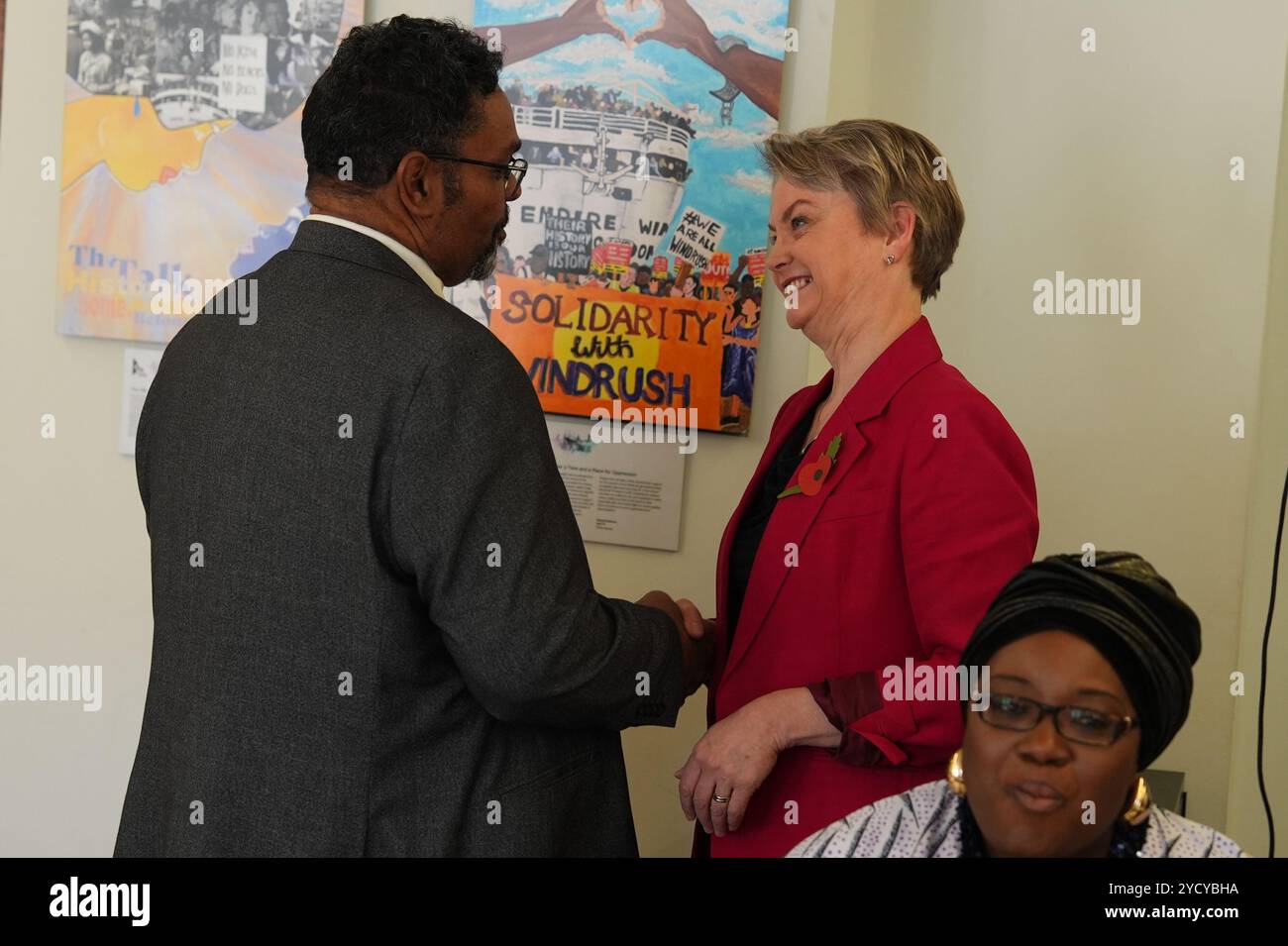 Home Secretary Yvette Cooper hosting a roundtable on Windrush with ...
