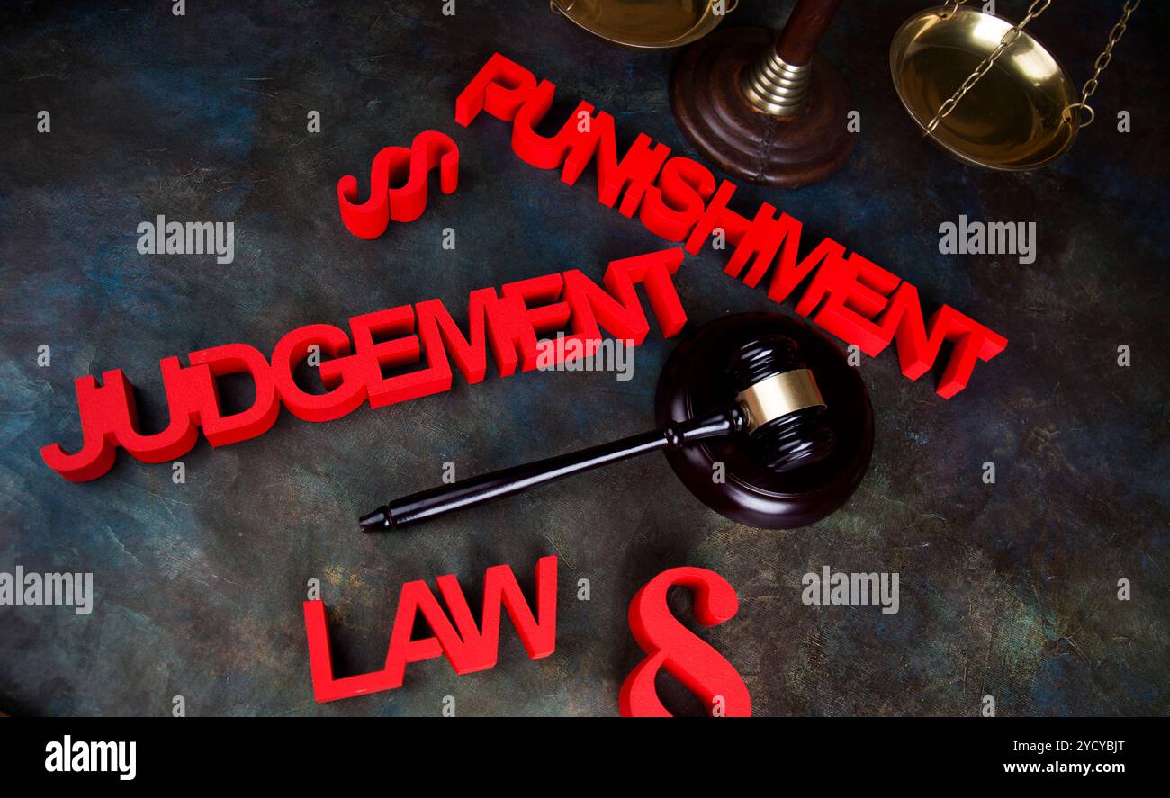 Punishment, Justice concept, Court gavel,Law theme, mallet of judge ...