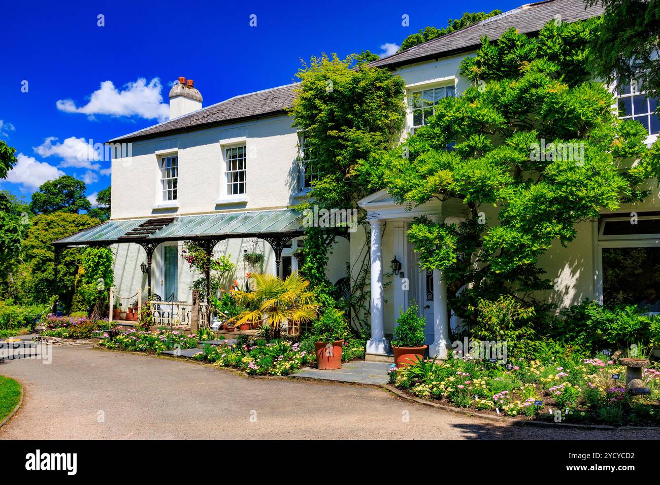 The elegant architecture and glass canopies at Lady Anne's House at RHS ...