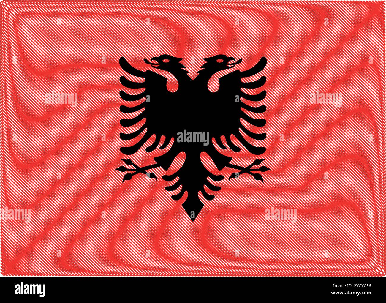 Albania Independence Day November 28. Scribble style Albania flag ...