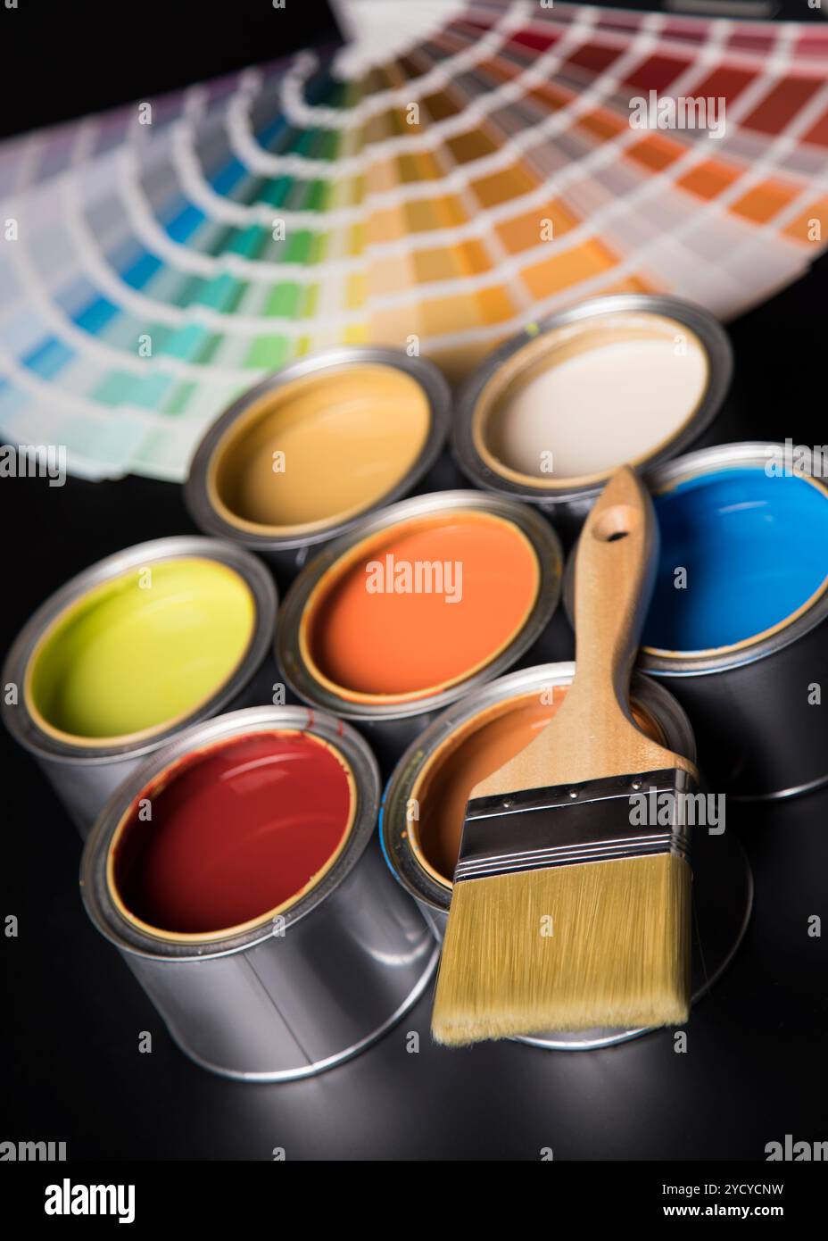 Color palette, can background Stock Photo - Alamy