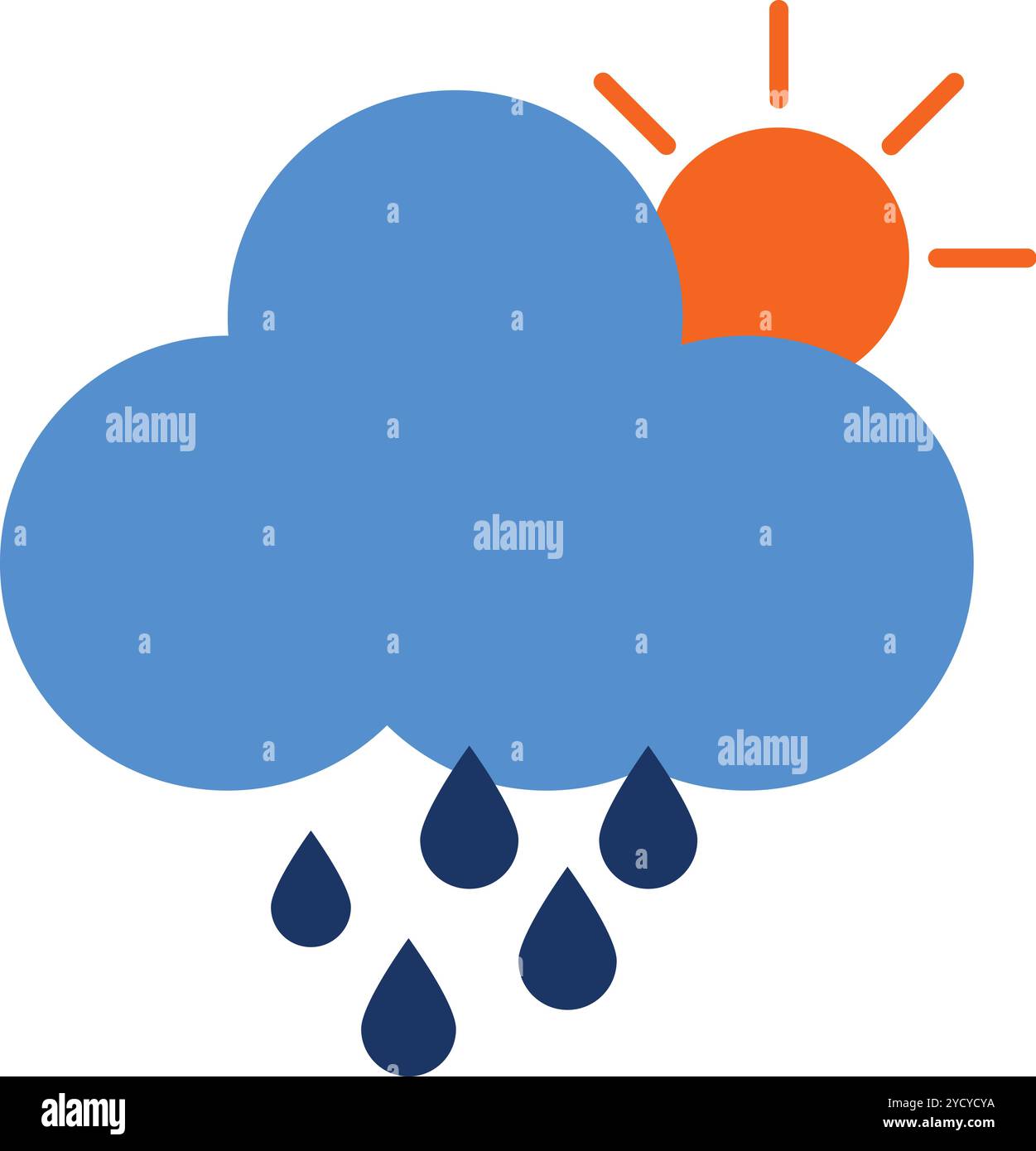 Weather sun rain rainfall Stock Vector Images - Alamy