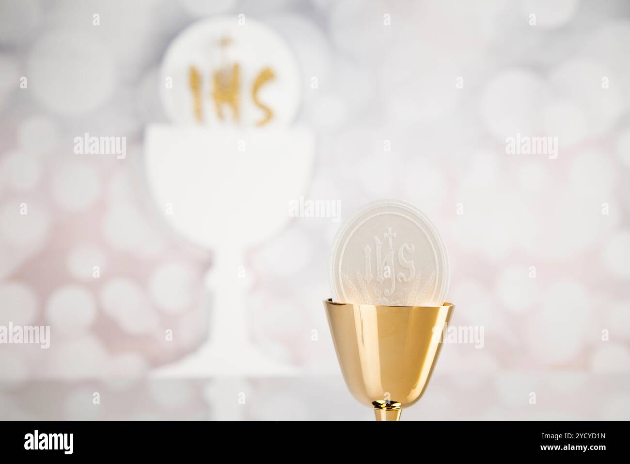 Holy communion elements on white background Stock Photo - Alamy