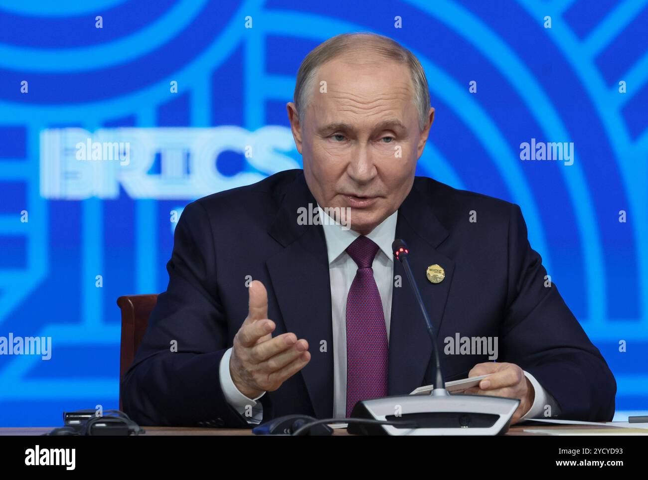 Russian President Vladimir Putin holds a press conference at BRICS ...