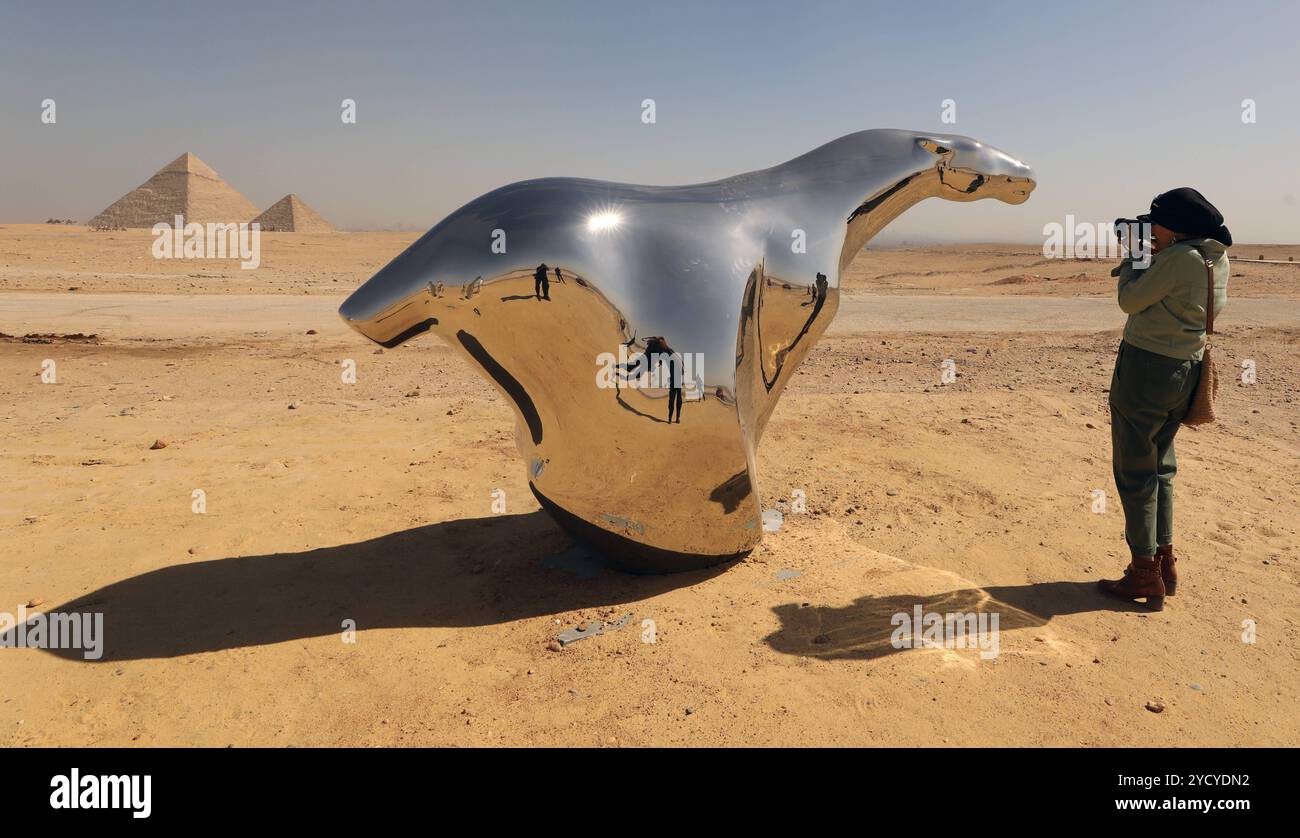 Giza Pyramids, a backdrop for Forever Is Now contemporary art ...