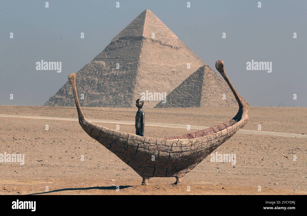 Giza Pyramids, a backdrop for Forever Is Now contemporary art ...