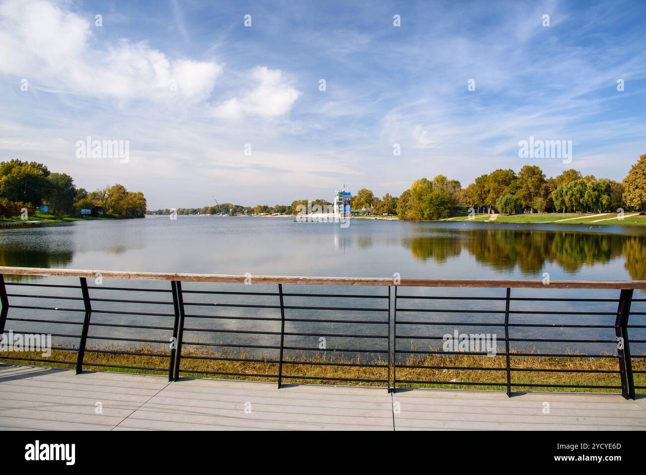 Ada Ciganlija river island turned into a park and a lake, located on ...