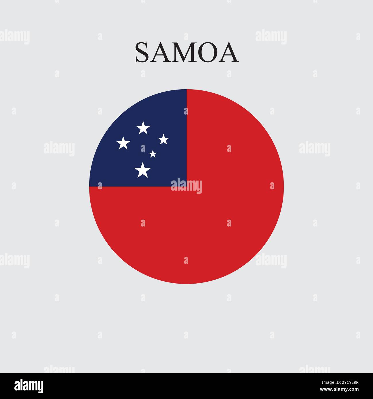 Vector of Samoa Flag. Circle Stock Vector Image & Art - Alamy
