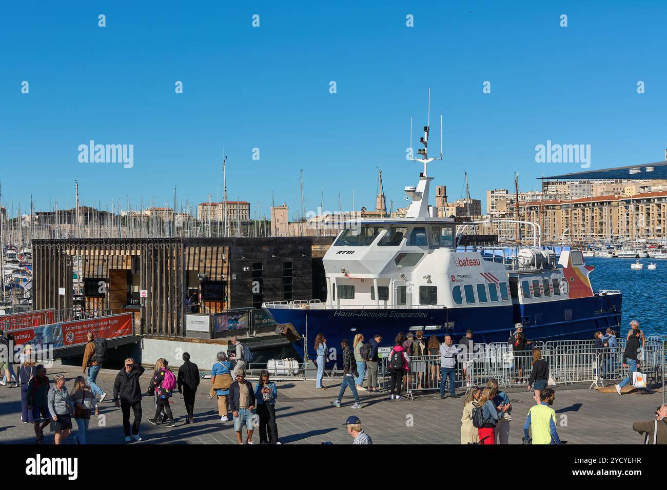 Marseille. France -October 24,2024: The bustling port of Marseille ...