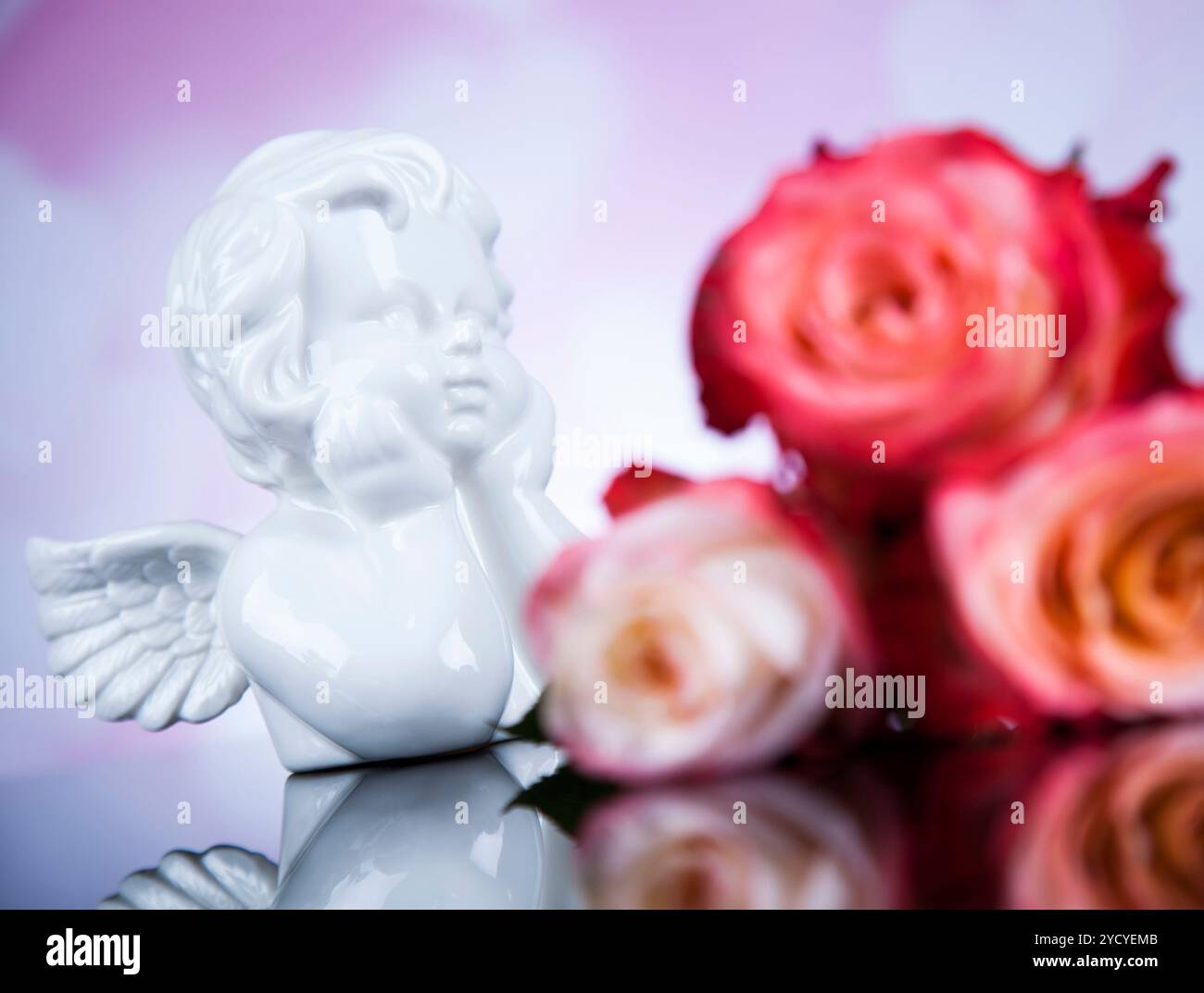 Love, Angels, Valentine's day concept, heart background Stock Photo - Alamy