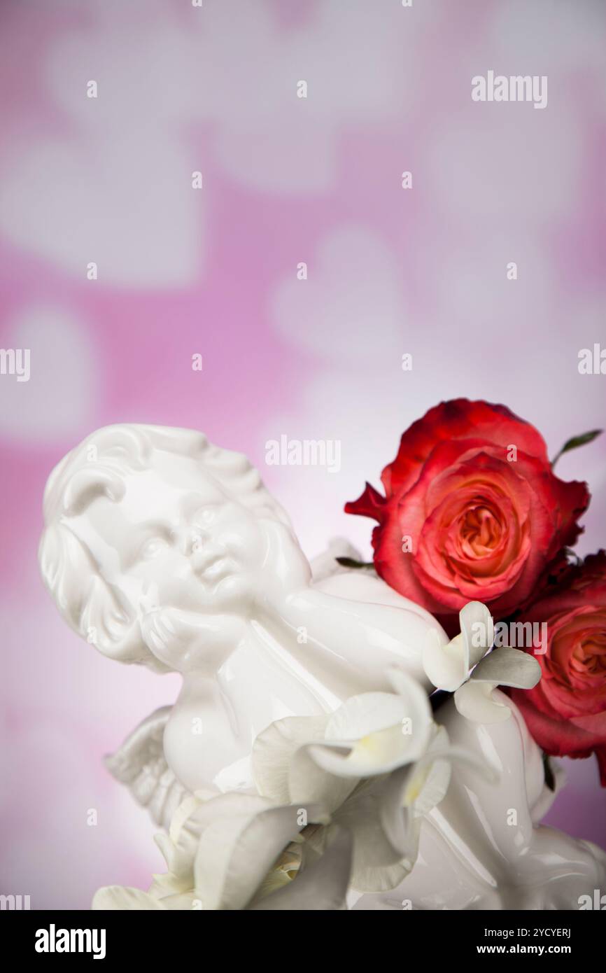 Love, Angels, Valentine's day concept, heart background Stock Photo - Alamy