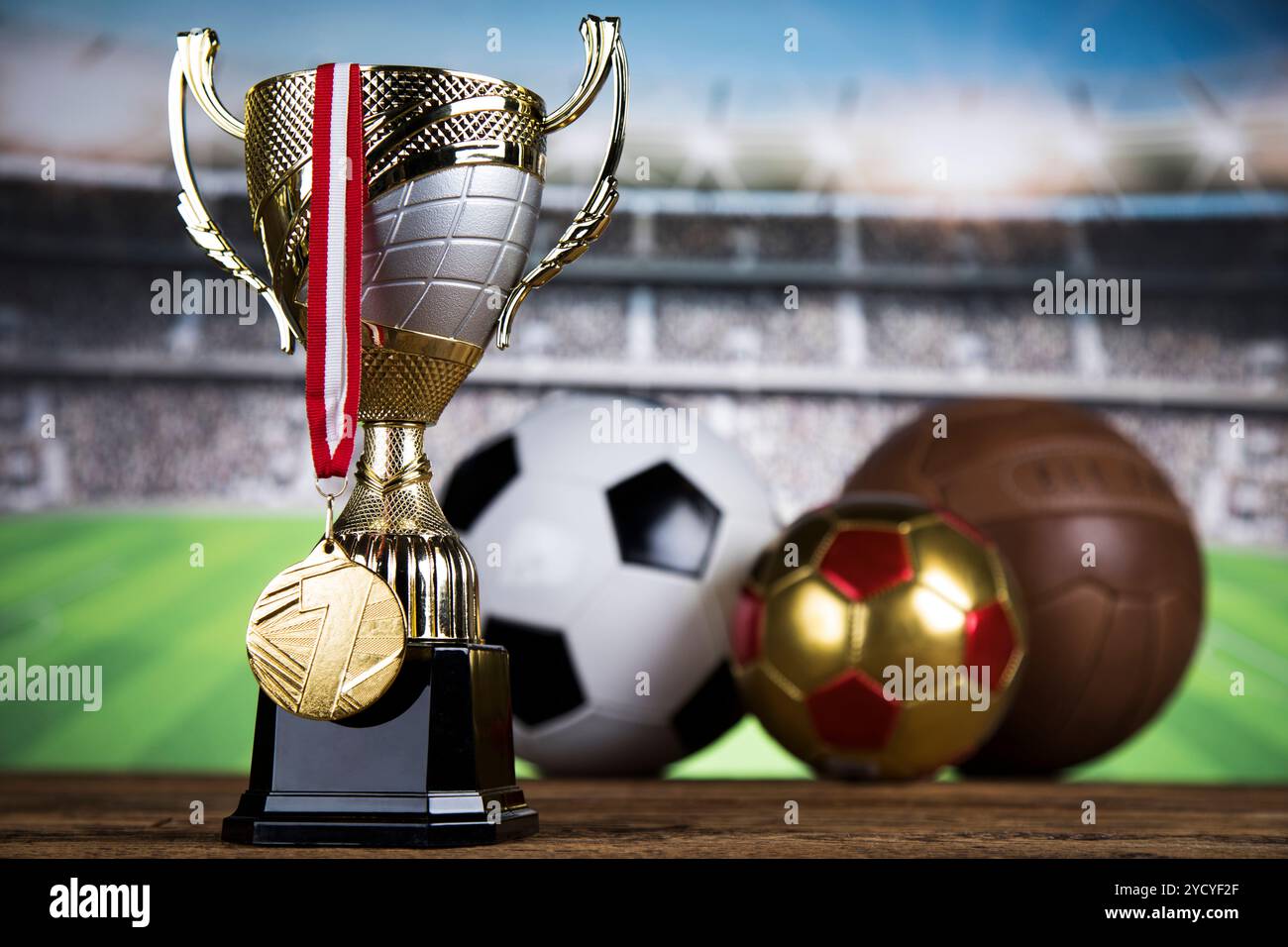 Celebration winner trophy football hi-res stock photography and images ...