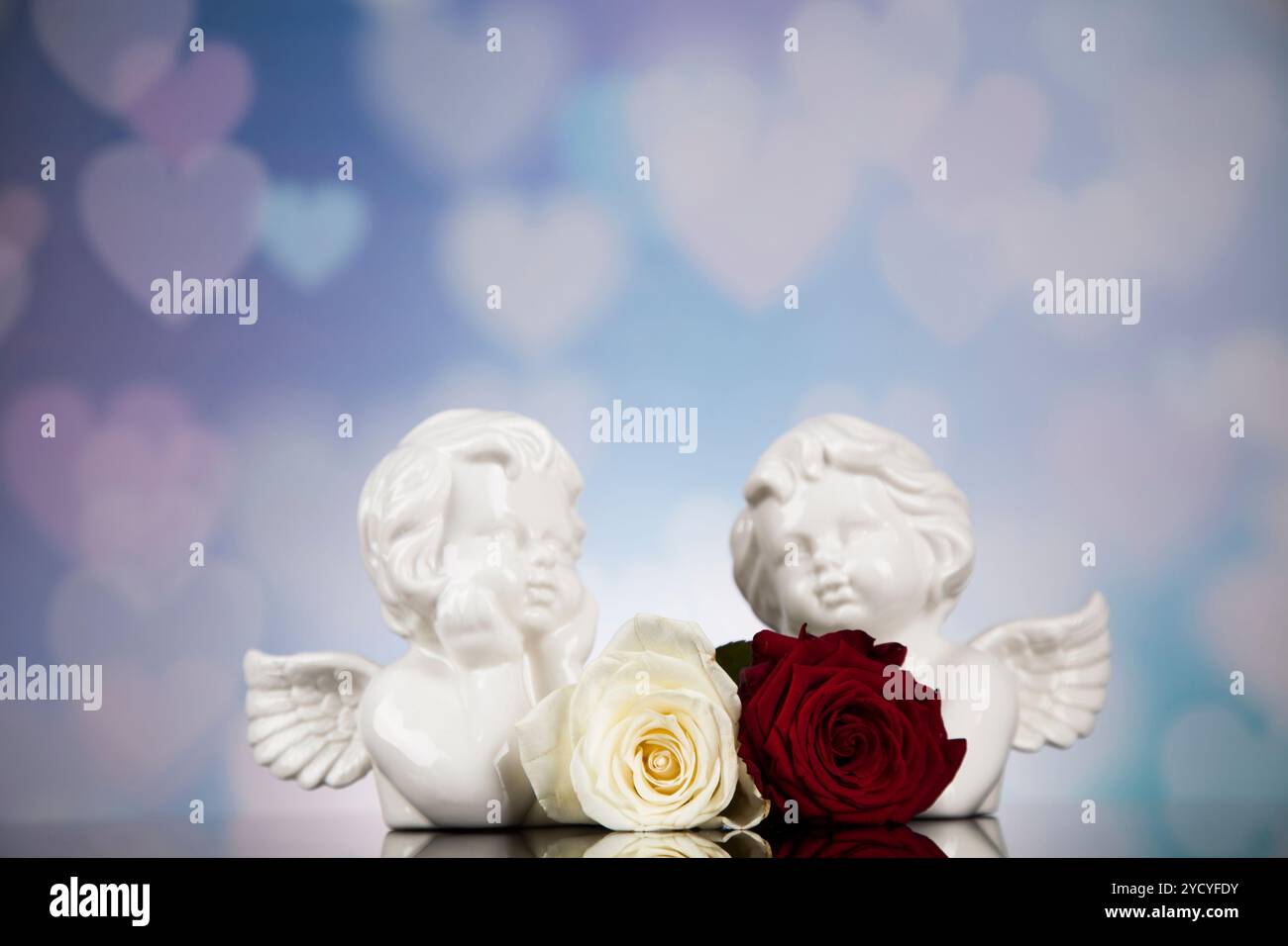 Love, Angels, Valentine's day concept, heart background Stock Photo - Alamy
