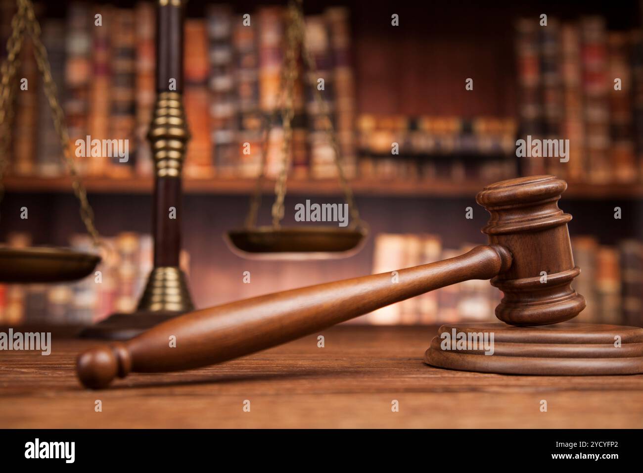 Law books, mallet of the judge, Courtroom background Stock Photo - Alamy