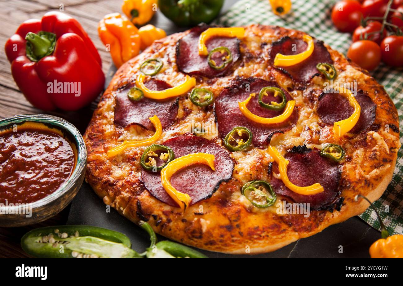 Pizza cooking ingredients sauce hi-res stock photography and images - Alamy