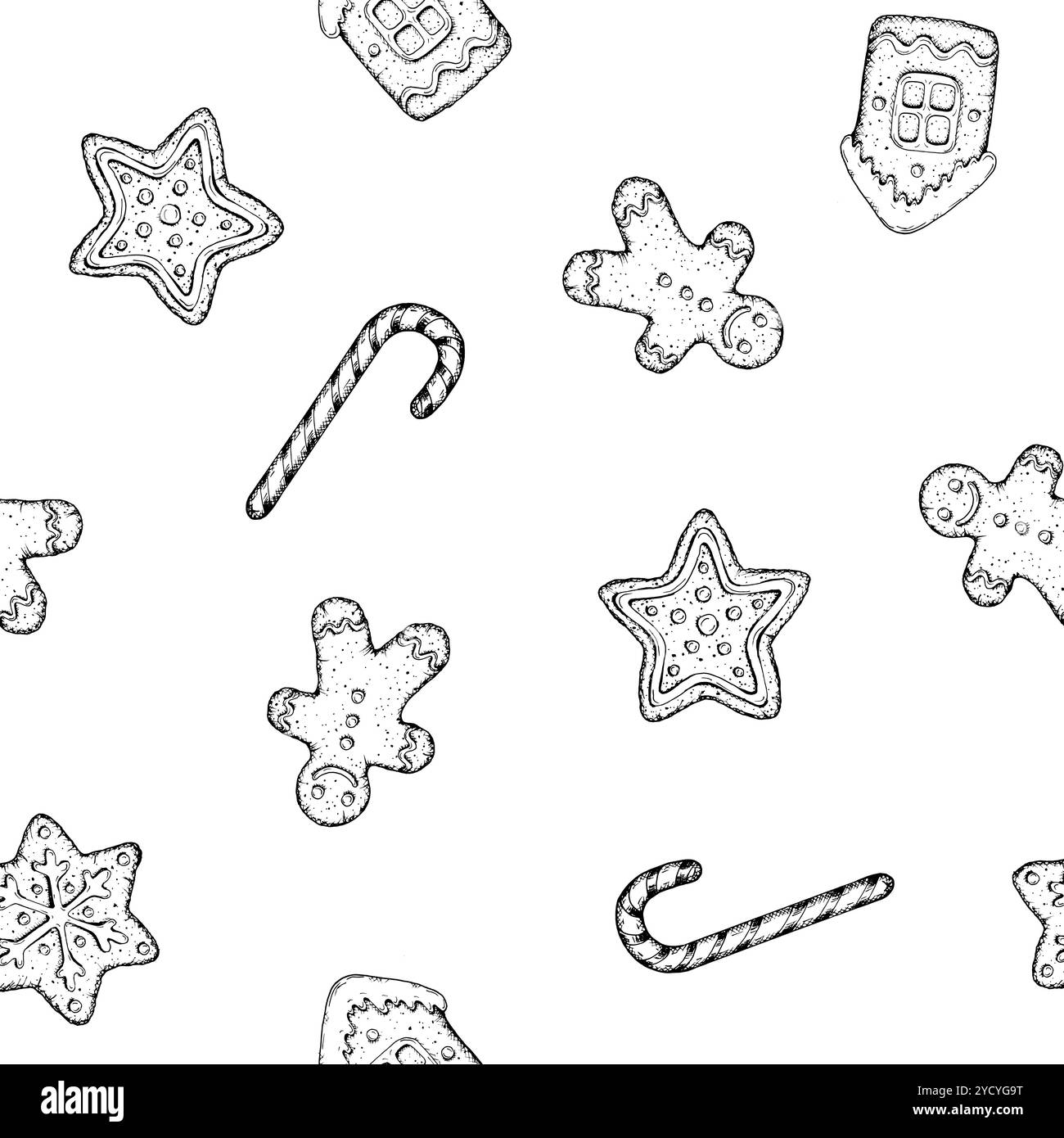 Festive holiday seasonal cookie Black and White Stock Photos & Images ...