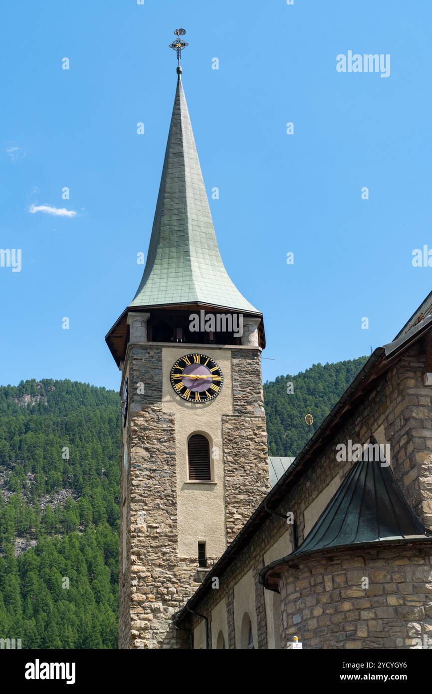 Zermatt church of st mauritius hi-res stock photography and images - Alamy