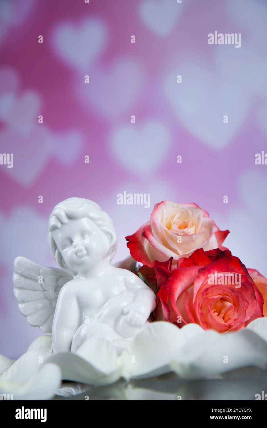 Love, Angels, Valentine's day concept, heart background Stock Photo - Alamy