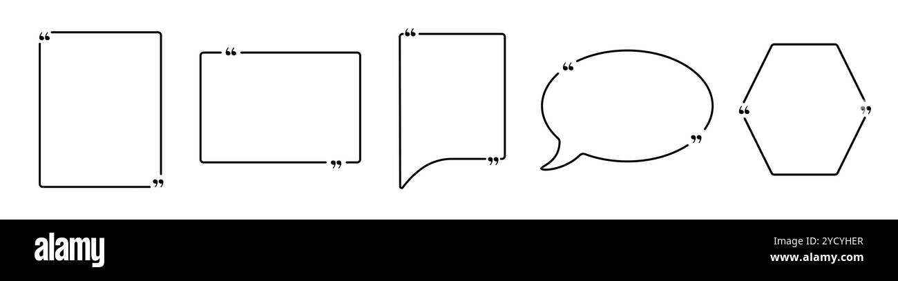 Empty borders for definition and citation outline Stock Vector Image ...