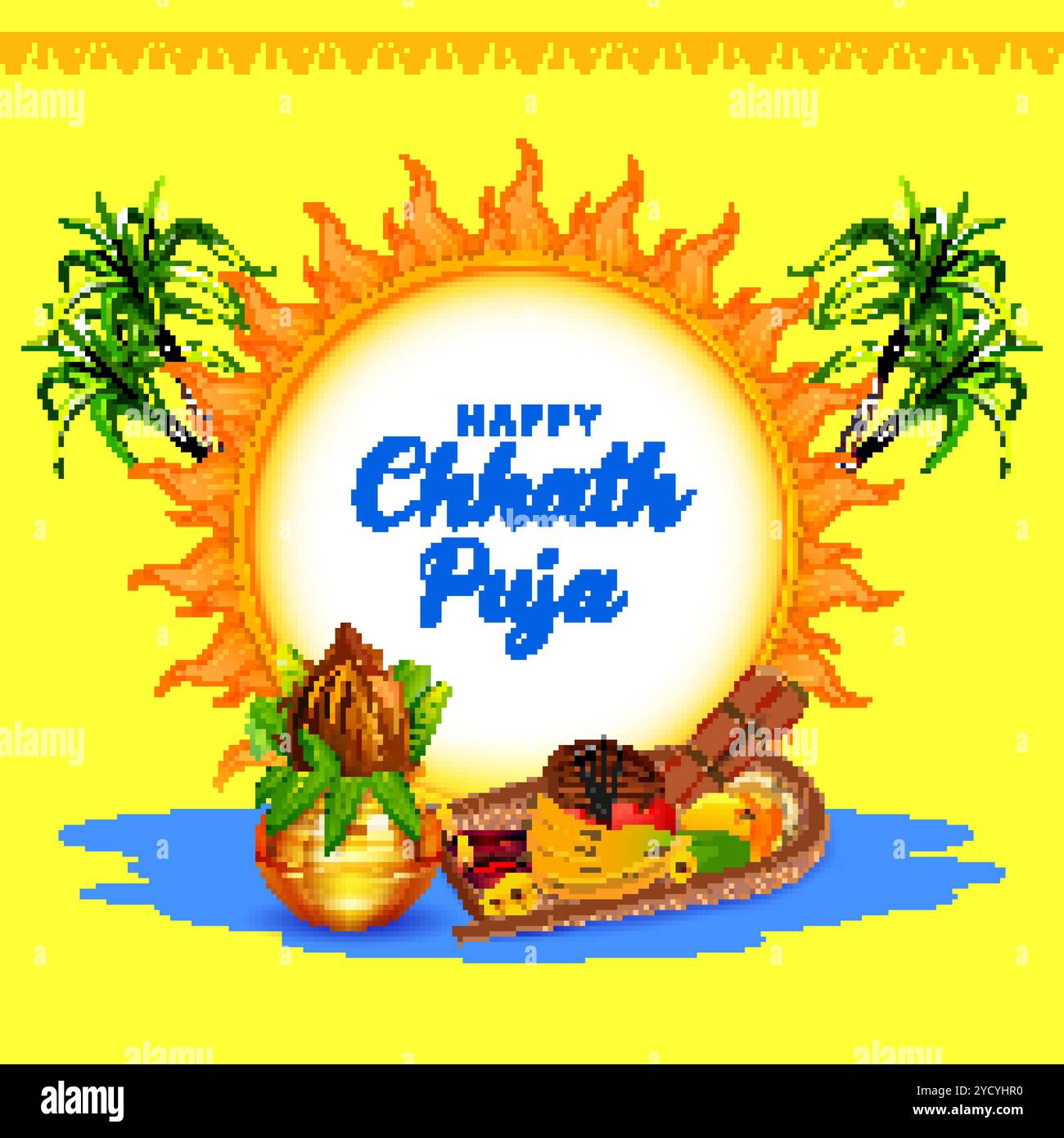 Chhath puja background Stock Vector Images - Alamy