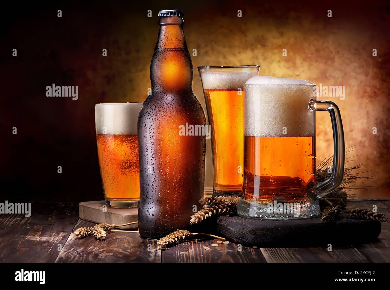 Light beer composition Stock Photo - Alamy