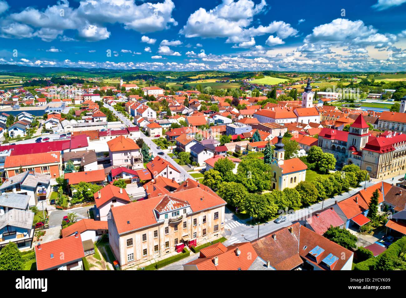 Aerial view beautiful medieval village hi-res stock photography and ...