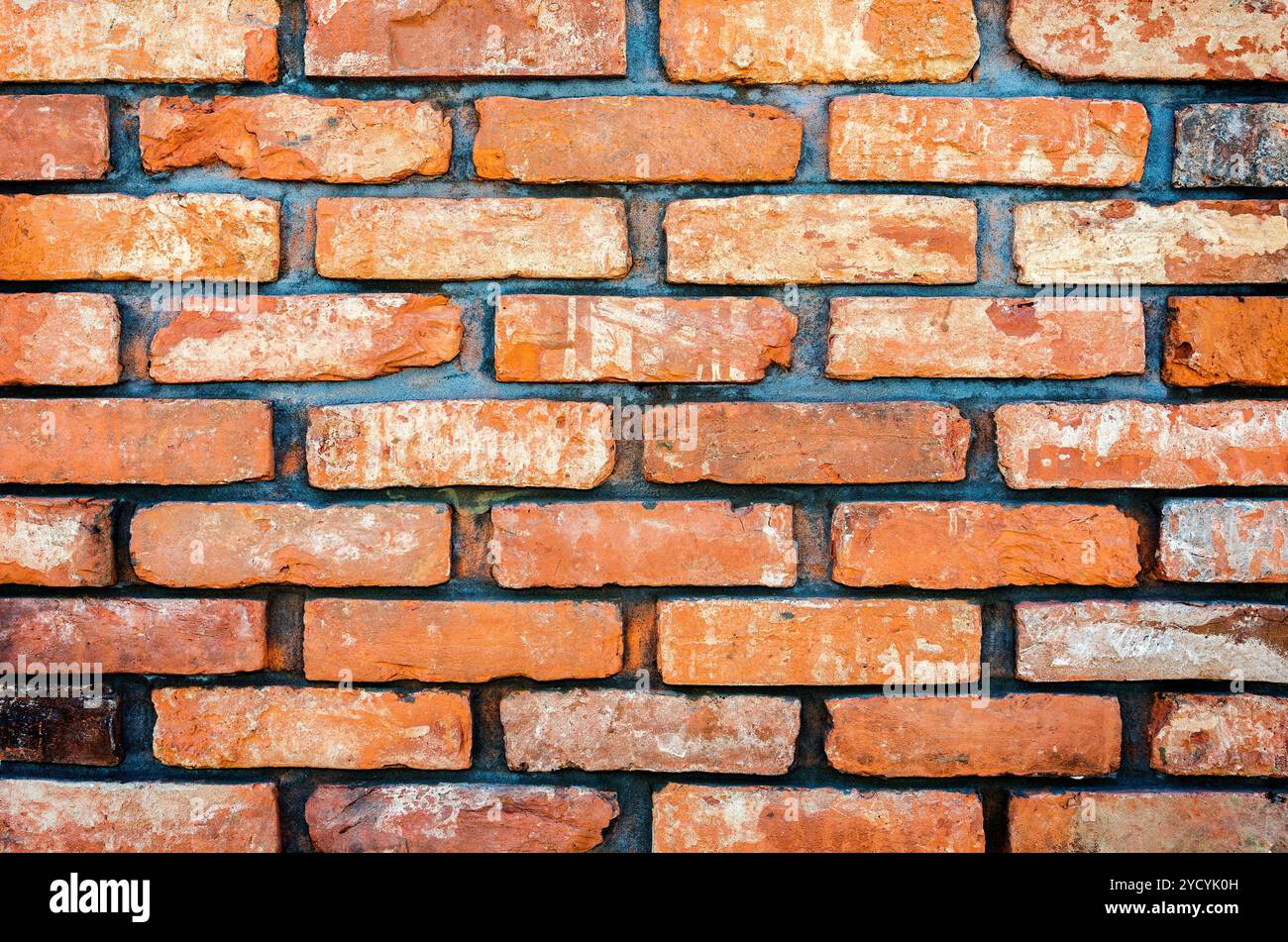 Old weathered red brick wall as cretive background texture Stock Photo ...