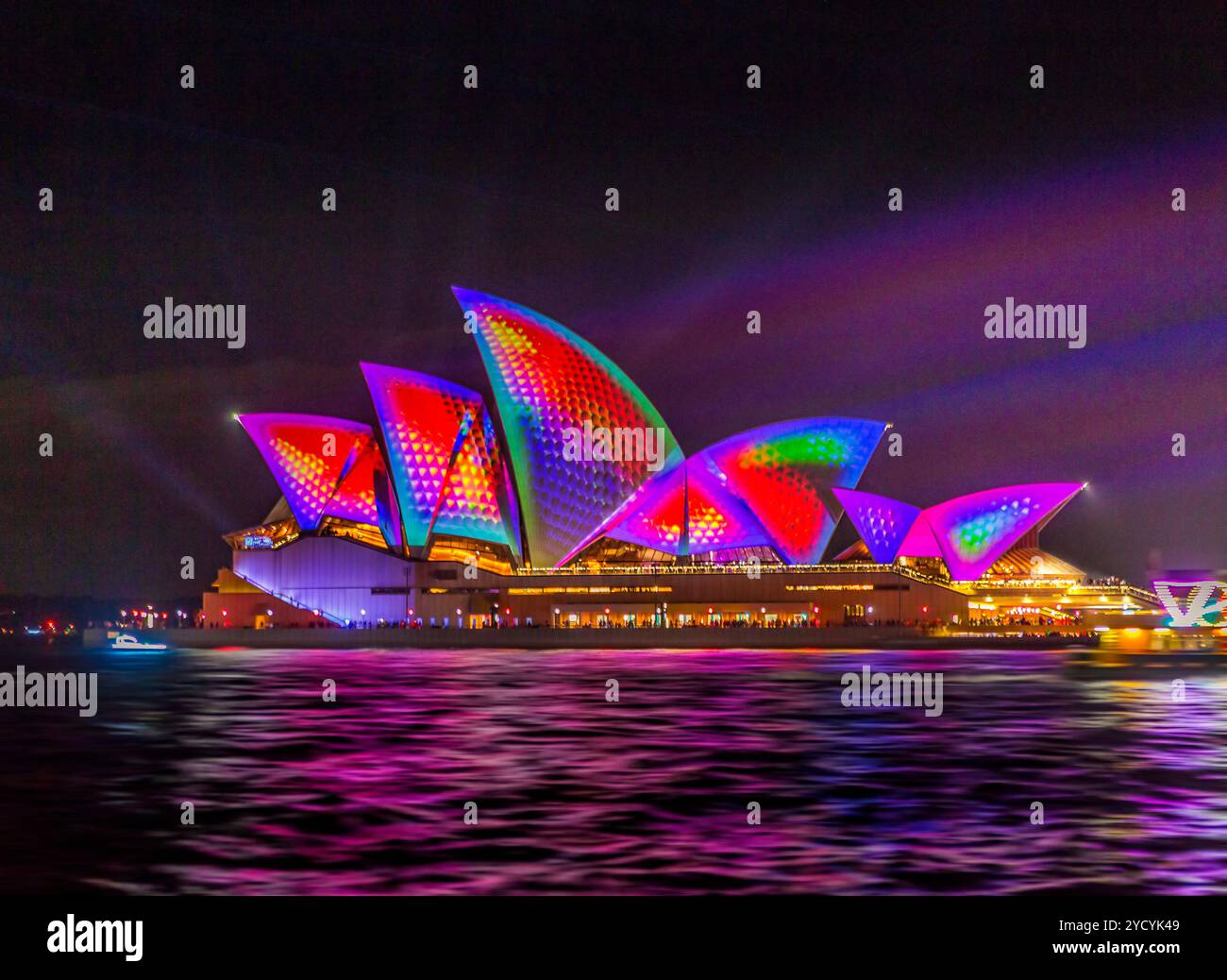 Sydney Opera House illuminated during Vivid Sydney Stock Photo - Alamy