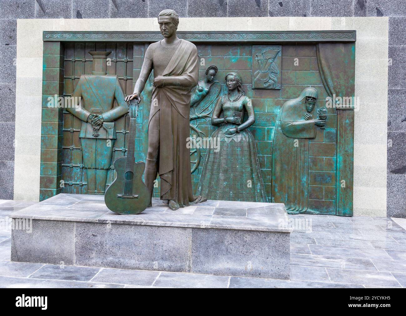 Monument to Russian singer, songwriter Vladimir Vysotsky Stock Photo ...