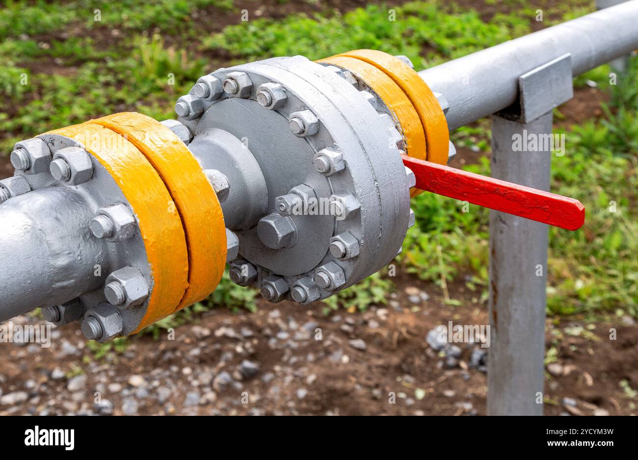 Pipeline with control valve Stock Photo - Alamy