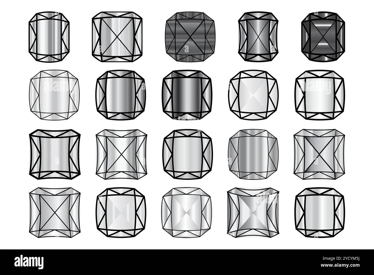 Diamond brilliant stones crystal Stock Vector Images - Alamy