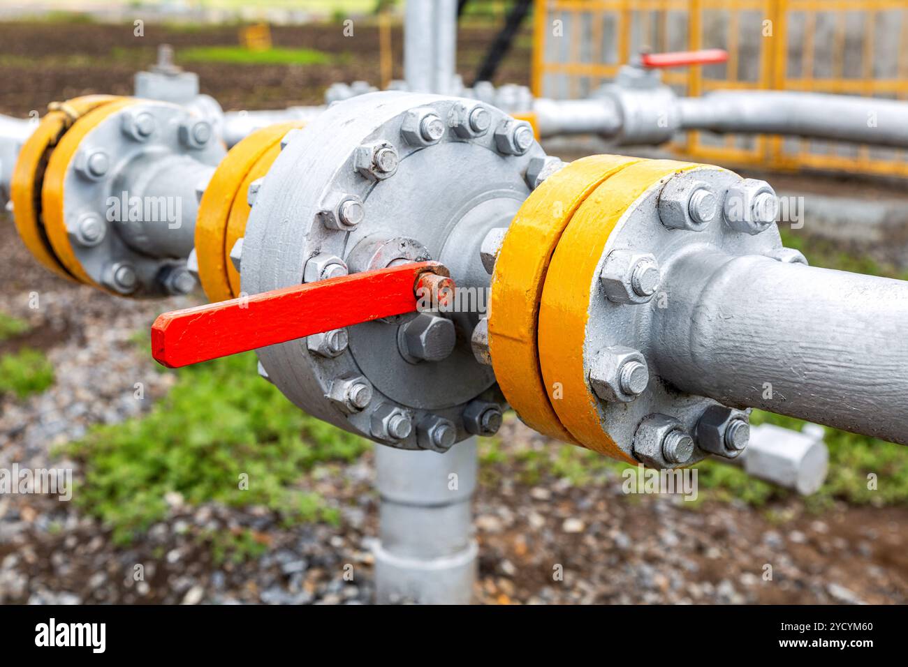 Pipeline with control valve Stock Photo - Alamy