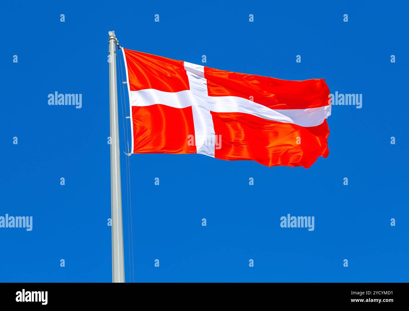 Blue sky background with denmark flag hi-res stock photography and ...