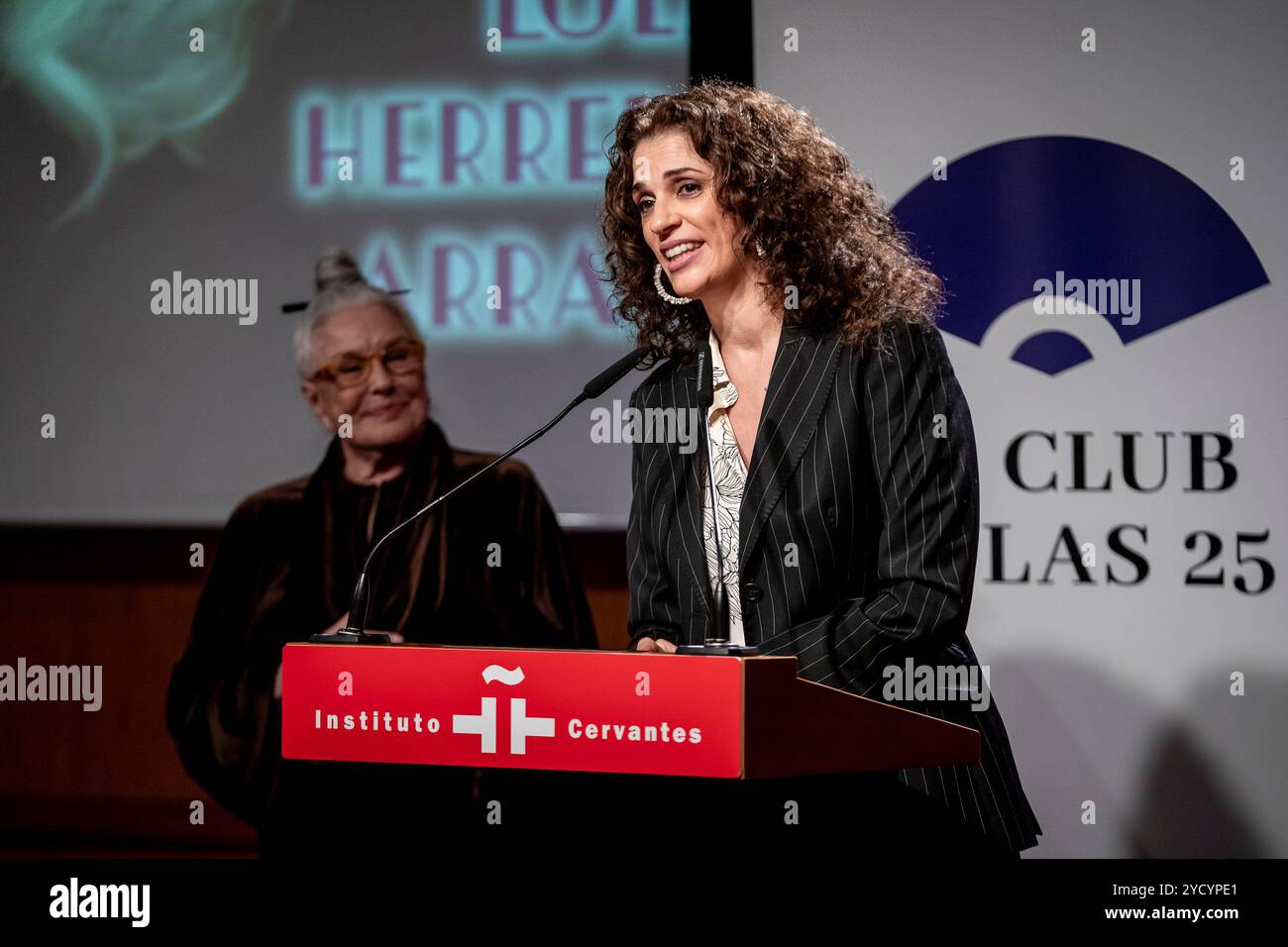 Actress Ruth Gabriel speaks during the 27th edition of the 'Club de las ...