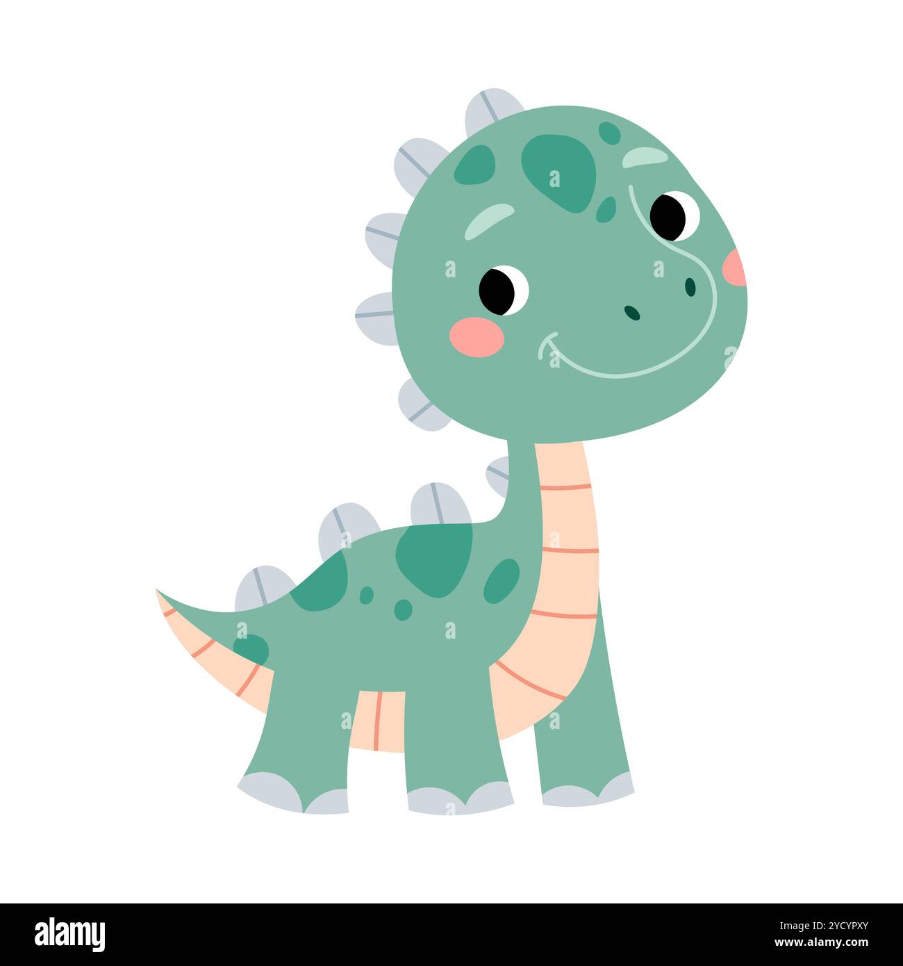 Cute cartoon dinosaur in pastel colors Stock Vector Image & Art - Alamy